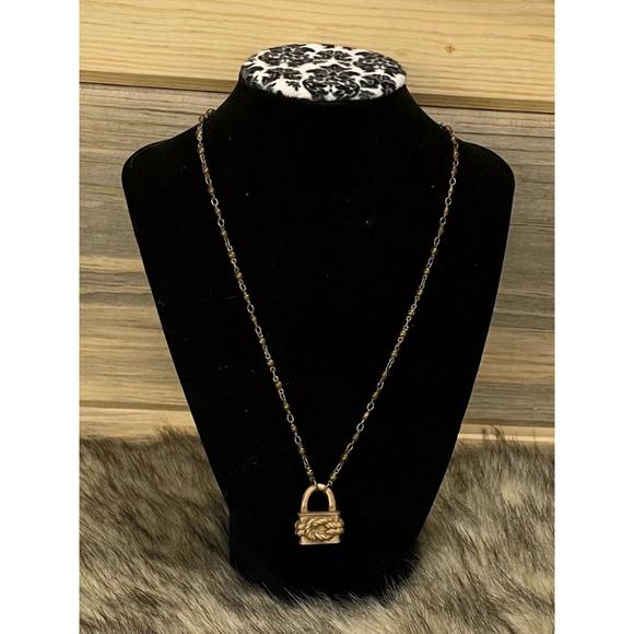 BELLA ROSE | Jewelry | New Bella Rose Lock Necklace In Gold | Poshmark